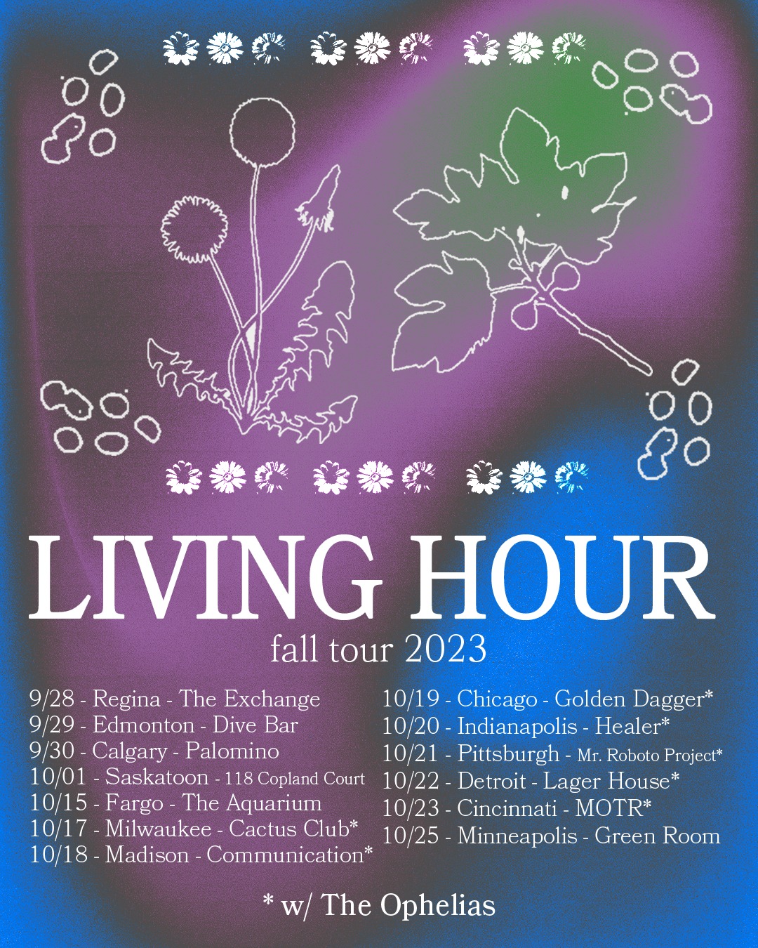 Kanine Records » Living Hour announces fall tour with The Ophelias